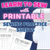 🪡 Printable LEARN TO SEW Practice Sheets | How to start sewing today ...