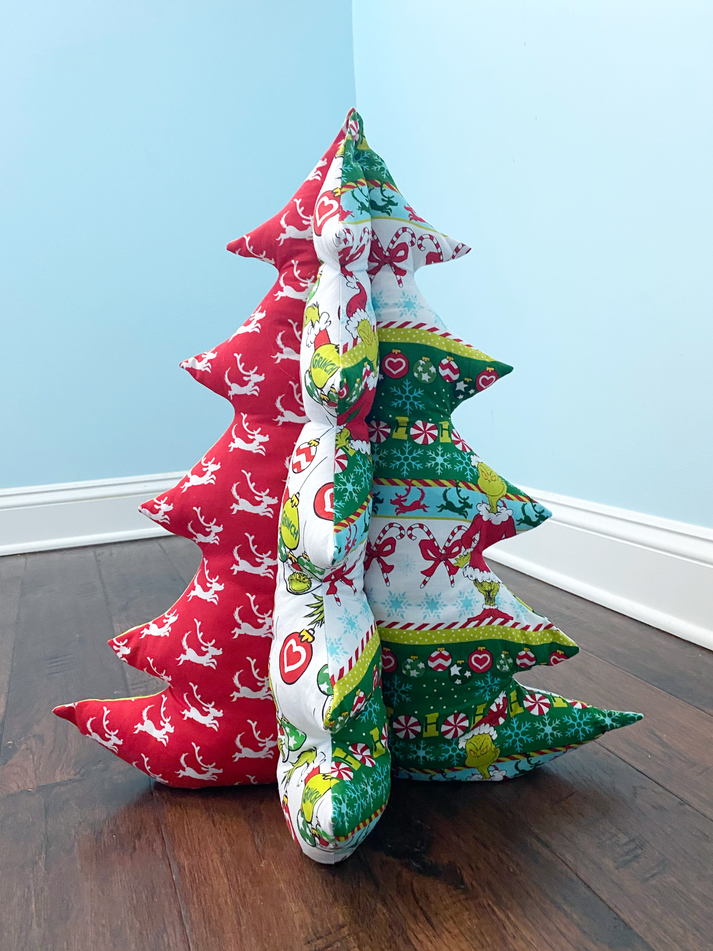 🎄 EASY How to Sew a Stuffed Fabric Christmas Tree w/ Sewing Pattern ...