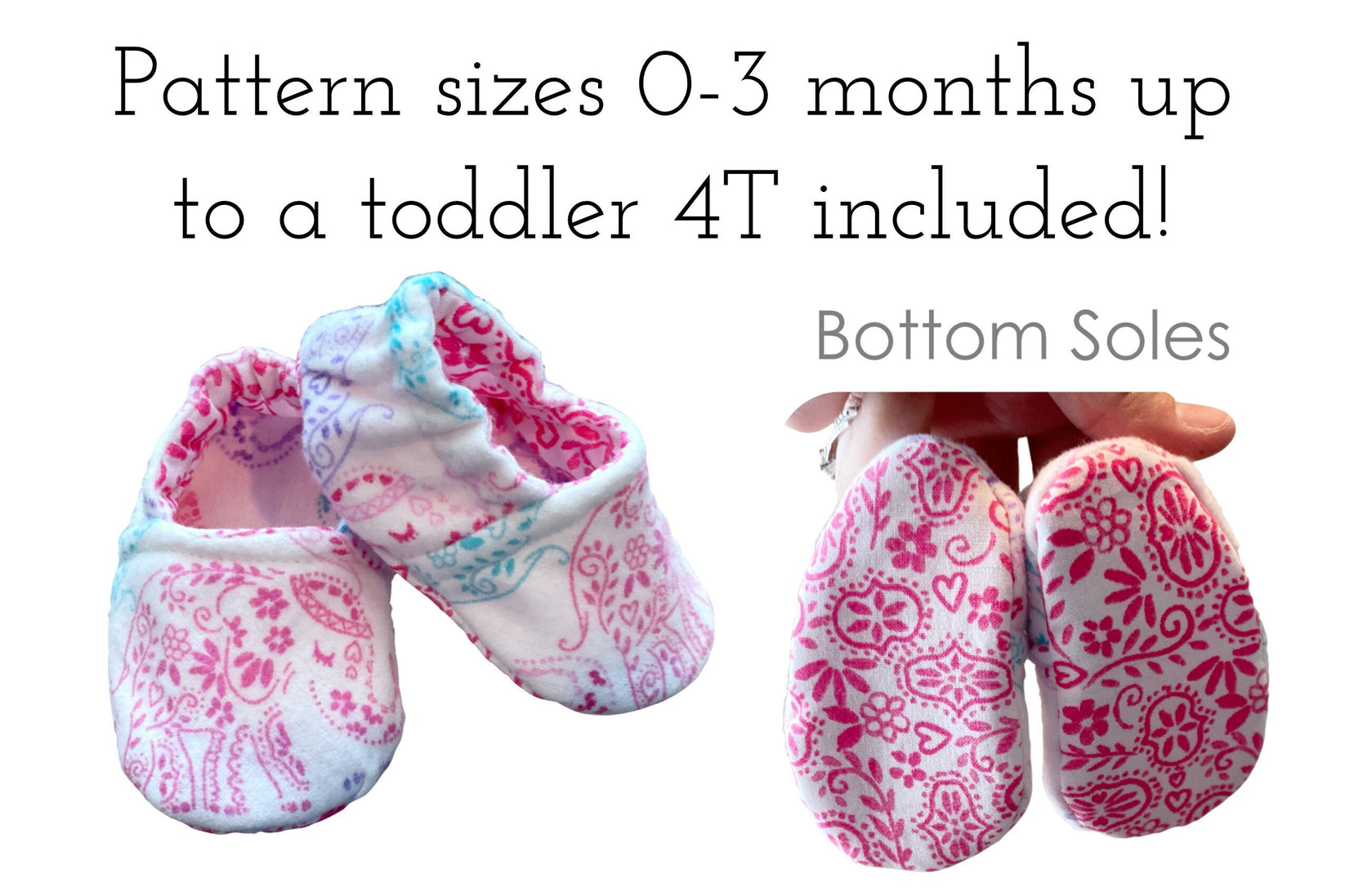 🌸 EASY 🌸 Beginners BABY Slip On Slipper Crib SHOES PDF Sewing Pattern ...