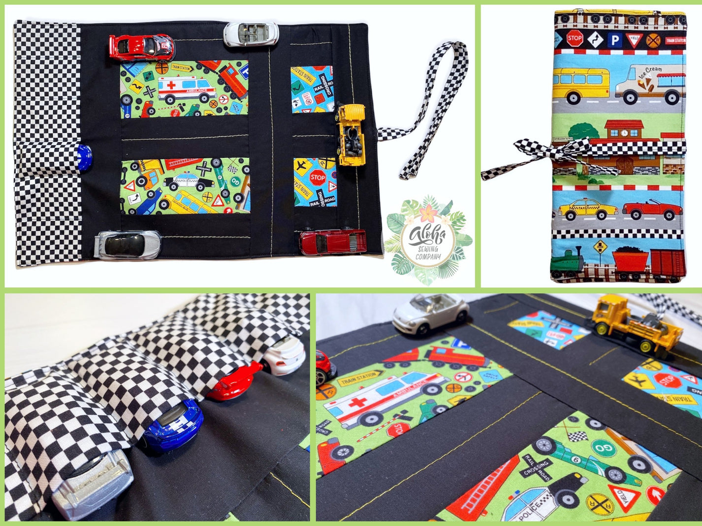 Travel Roll Up Toy Car Mat – Aloha Sewing Company